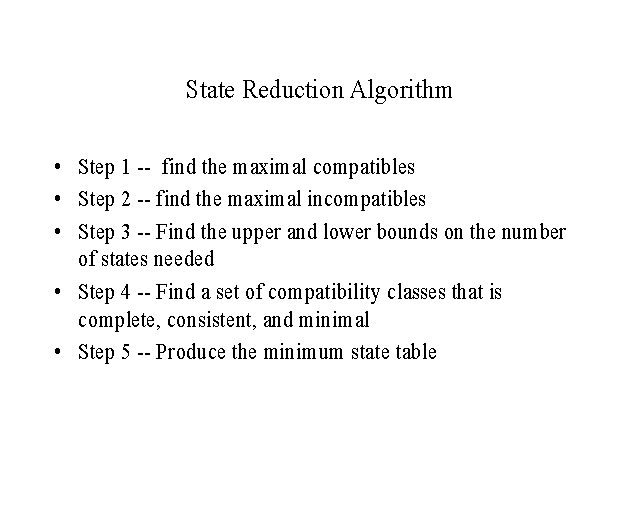 State Reduction Algorithm